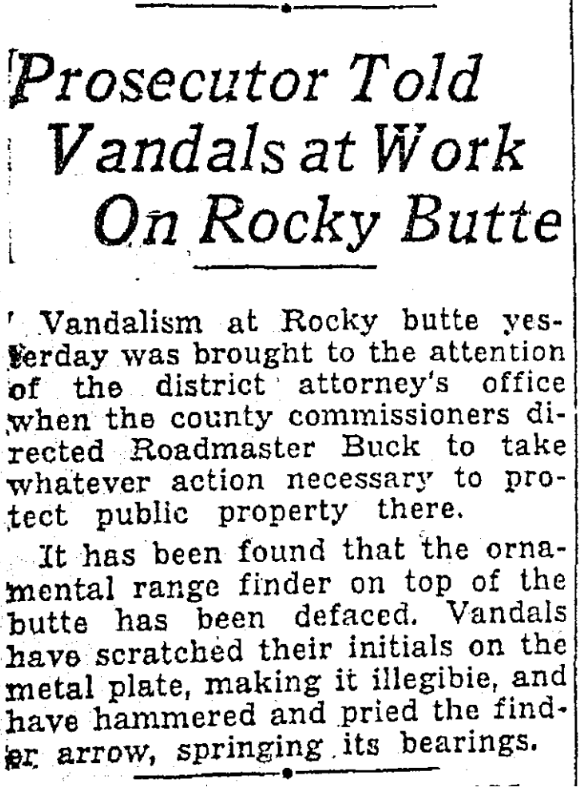 The Ornamental Range Finder and Tablets – Rocky Butte Preservation Society